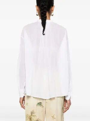 FORTE_FORTE Crystal-embellished Semi-sheer Shirt