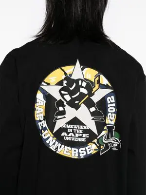 AAPE BY *A BATHING APE Logo-print Long-sleeved T-shirt
