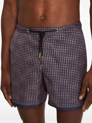 Orlebar Brown Bulldog Drawcord Tiescape Swim Shorts - Blue