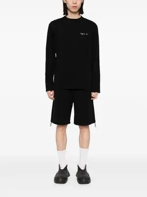 AGNES B. Embroidered-logo Cotton T-shirt