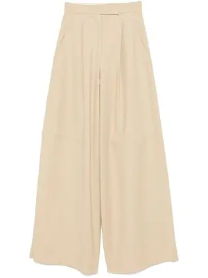 Max Mara Avoriaz Wide Leg Trousers - Neutrals