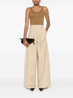 Max Mara Avoriaz Wide Leg Trousers - Neutrals