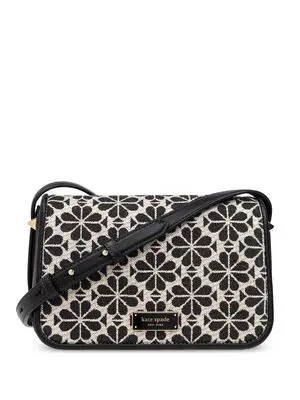 Kate Spade New York Floral-jacquard Crossbody Bag - Black