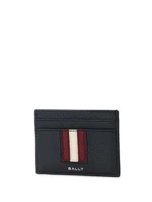 Bally Logo-print Leather Card Holder - Blue