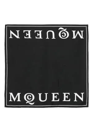 Alexander McQueen Logo-print Scarf - Black