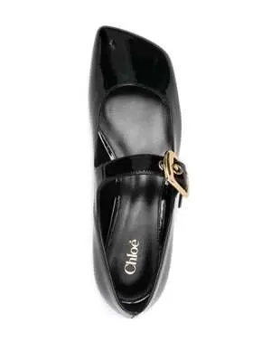 Chloé Buckled Ballet Flats - Black