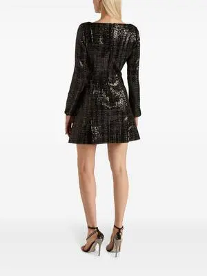 GENNY Sequin-embellished Tweed Mini Dress