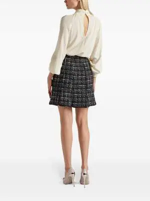 GENNY Tweed Panelled Mini Skirt