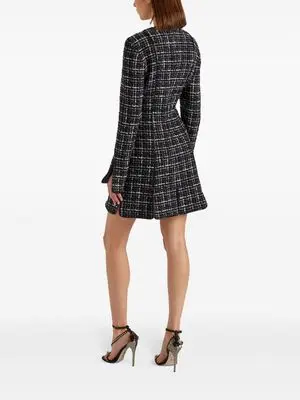 GENNY Plaid Tweed Mini Dress