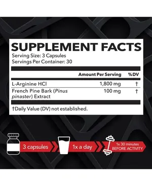 HAVASU NUTRITION L-arginine + Pine Bark Capsules