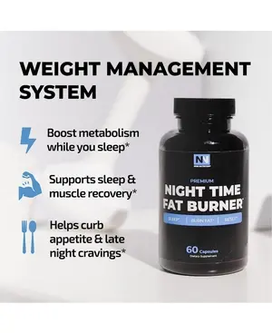NOBI NUTRITION Night Time Fat Burner Capsules