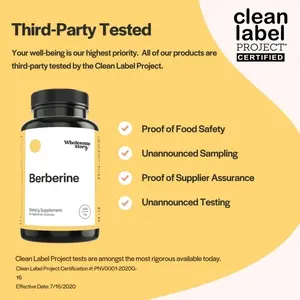 WHOLESOME STORY Berberine Supplement 1500mg | Berberine 500mg Per Capsule | 97% Standardized Purity | Supports Metabolic Profiles & Hormonal Balance