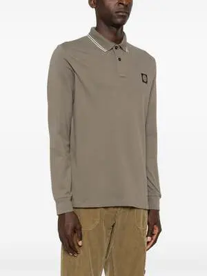 Stone Island Piqué-weave Polo Shirt