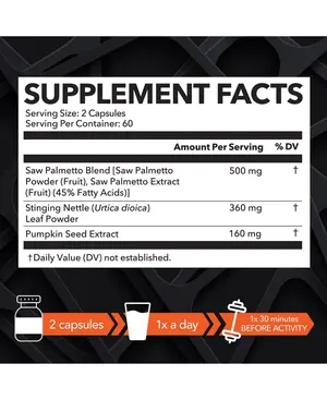HAVASU NUTRITION Saw Palmetto + Nettle & Pumpkin Seed Capsules