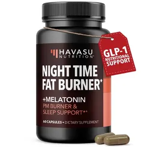 HAVASU NUTRITION Night Time Fat Burner + Melatonin Capsules - No Color