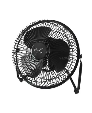 VIE AIR 8 Inch High Velocity Metal Desk And Floor Fan - Black