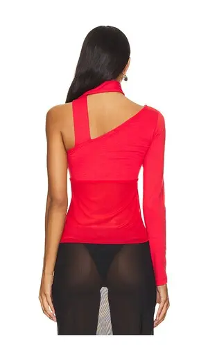 NIIHAI Asymmetric Neck Tie Top
