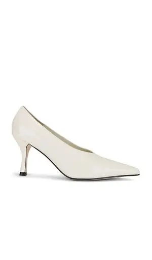 Raye Noa Patent Leather Pointed Toe High Heel Pumps - Ivory