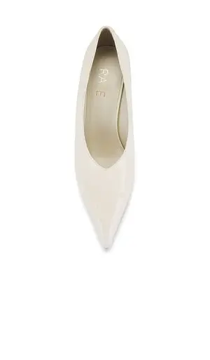 Raye Noa Patent Leather Pointed Toe High Heel Pumps - Ivory