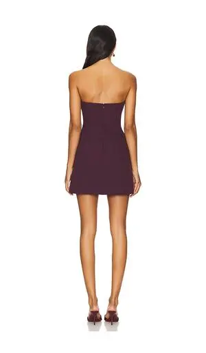 SEROYA Poppi Strapless Mini Dress - Wine