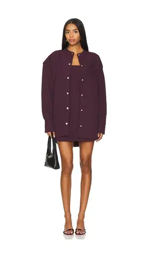 SEROYA Poppi Strapless Mini Dress - Wine