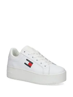 Tommy Hilfiger Leather Flatform Sneakers