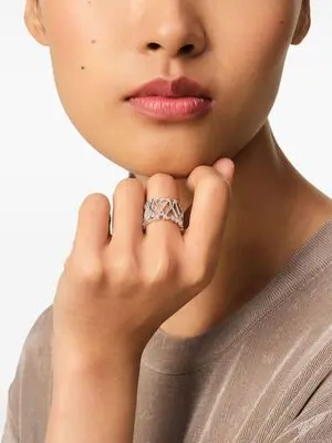 Ami De Coeur" Ring In Palladium-plated Brass