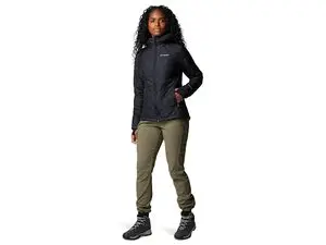 Columbia Hooded Quilted Jacket With Omni-heat Technology - Black