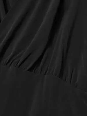 REISS Peyton Mesh Wrap-neck Top