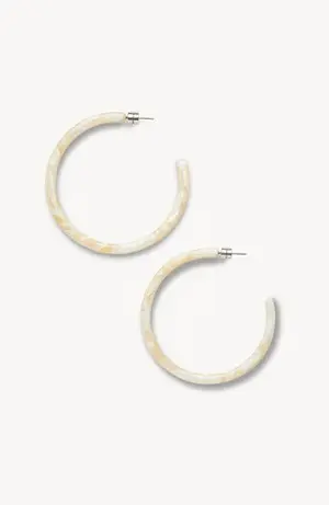 MACHETE Oversized Hoop Earrings - Ivory