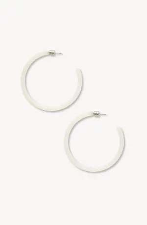 MACHETE Oversized Hoop Earrings - Milk Glass Matte