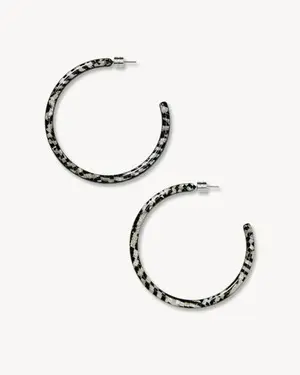 MACHETE Oversized Hoop Earrings Perle Noir