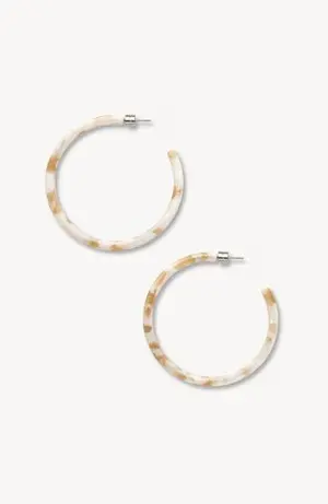 MACHETE Oversized Hoop Earrings - Taupe Shell