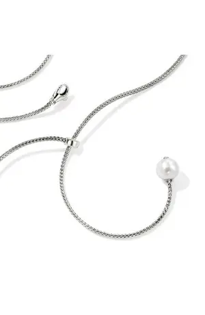 John Hardy Jh Essentials Pearl Lariat Necklace - Silver