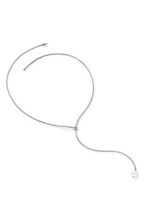 John Hardy Jh Essentials Pearl Lariat Necklace - Silver