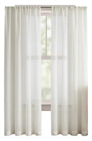 Dkny Antigua Set Of 2 Poletop Curtain Panels - Linen