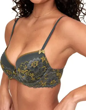 ADORE ME Jana Push Up Demi Bra - Dark Grey