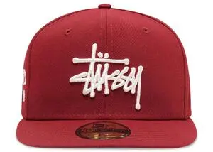 StÜssy X New Era Authentic 59fifty Cap - Cardinal