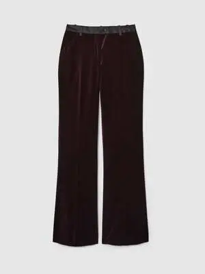 REISS Yasmin Cotton-velvet Flared Trousers