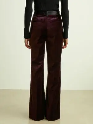 REISS Yasmin Cotton-velvet Flared Trousers