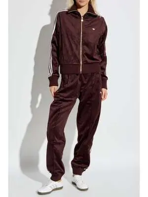 Adidas Logo-patch Velvet Track Pants