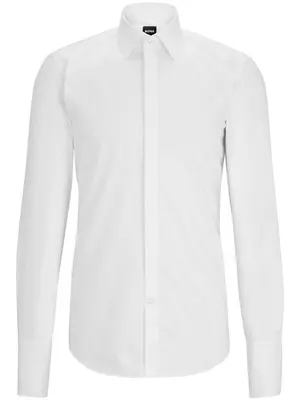 BOSS Slim-fit Dress Shirt In Easy-iron Stretch Cotton - White