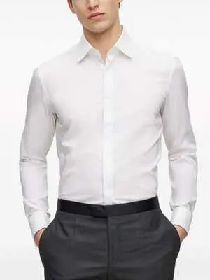 BOSS Slim-fit Dress Shirt In Easy-iron Stretch Cotton - White