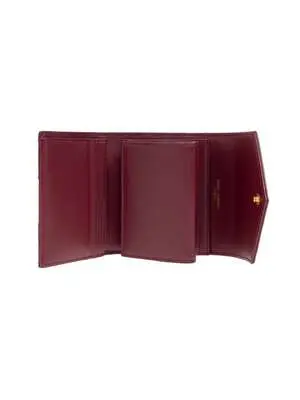 Saint Laurent Cassandre Matelassé Wallet - Red