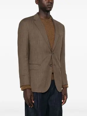 Boggi Milano Herringbone-pattern Blazer