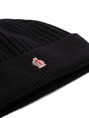 Moncler Logo-patch Beanie - Black