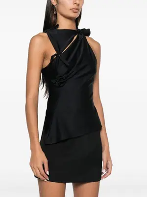 Coperni Asymmetric Flower Top - Black