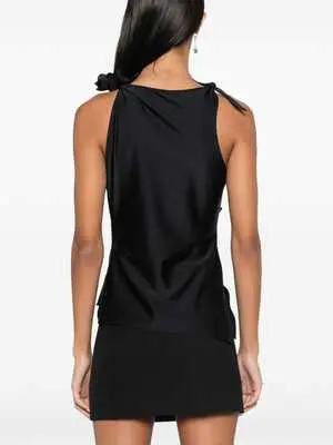 Coperni Asymmetric Flower Top - Black