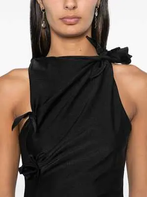 Coperni Asymmetric Flower Top - Black
