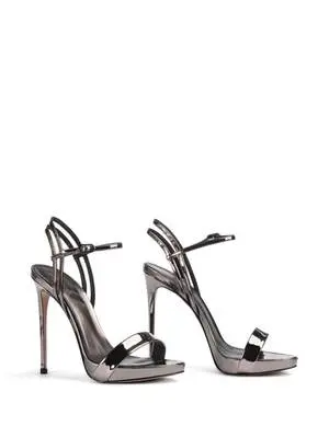 LE SILLA Gwen 132mm Metallic-effect Sandals